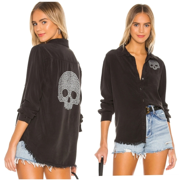 Lauren Moshi | Tops | Nwt Lauren Moshi Studded Sloane Nailhead Skull ...
